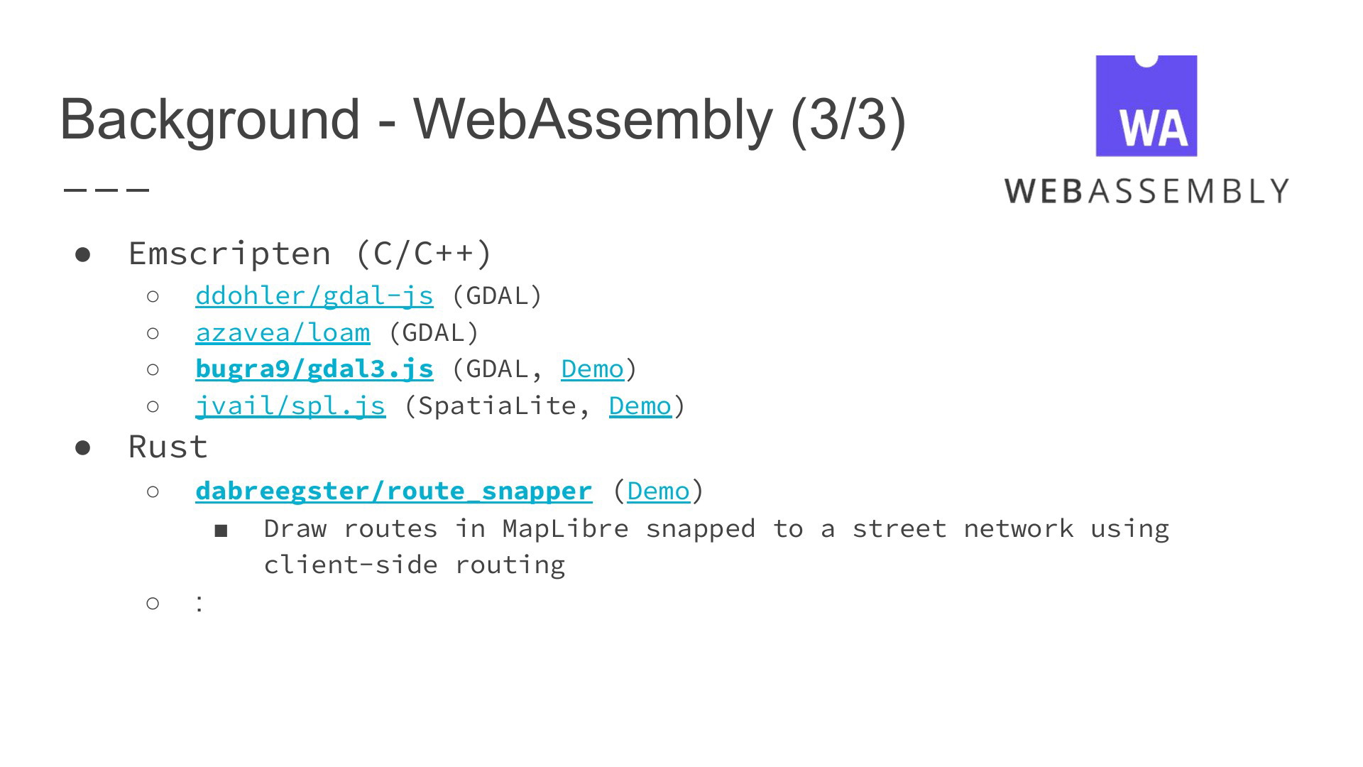 FOSS4G Asia 2023でオンライン発表したGEOS-WASMの話題など #WebAssembly - Qiita